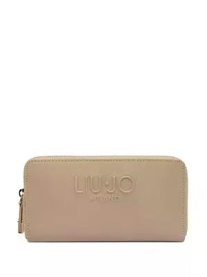 Liu Jo Logo-plaque Zip-around Wallet - Neutrals