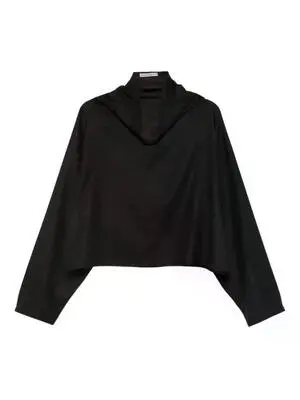 Dusan Batwing-sleeve Top - Brown