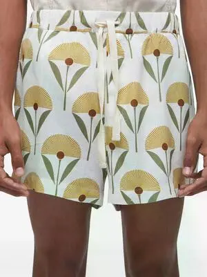 OSKLEN Sunflower Print Drawstring Shorts