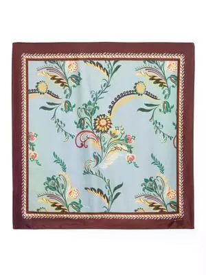 Etro Floral-print Scarf - Blue