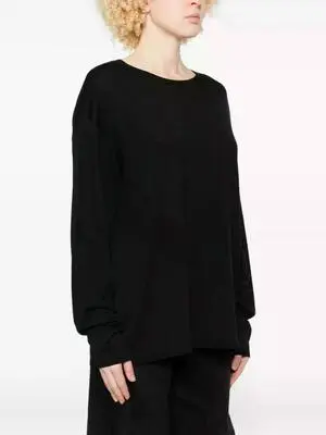 TOTEME Round-neck Sweater - Black