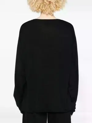 TOTEME Round-neck Sweater - Black