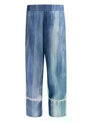 SLEEP NO MORE Tie-dye Silk Trousers