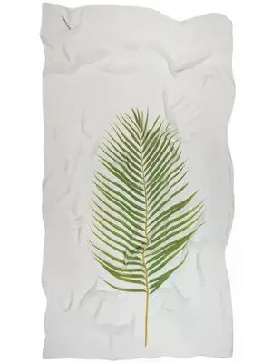 OSKLEN Palm Leaf-print Scarf - White