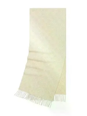 Tory Burch Monogram-pattern Fringed Scarf