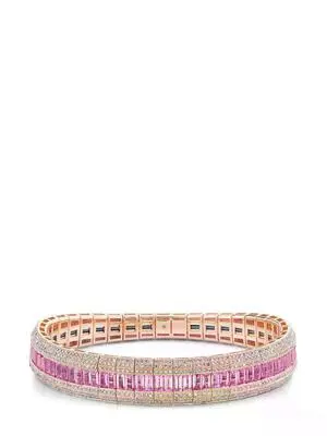 Shay 18k Rose Gold Diamond And Sapphire Bracelet - Pink