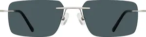 Zenni Rimless Rectangle Eyeglasses - Silver