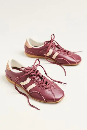 COOLWAY Step Leather Sneakers - Burgundy