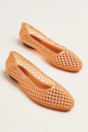 Jeffrey Campbell Bestie Jelly Ballet Flats - Caramel