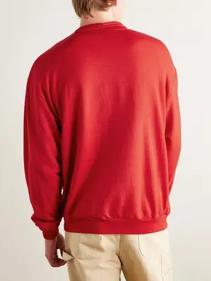 Auralee Wool-blend Jersey Half-zip Sweatshirt