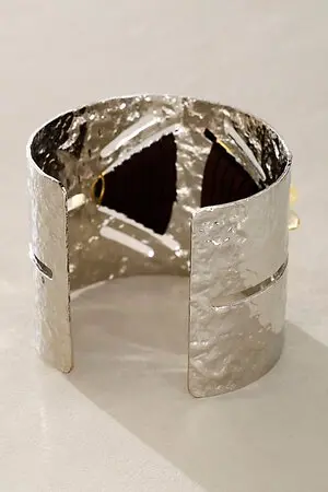 Free People Ariana Ost Sonya Stone Cuff - Citrine/silver