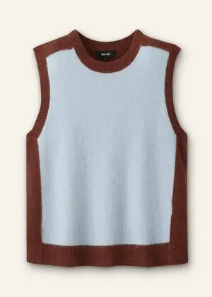 ME+EM Contrast Panel Knit Vest