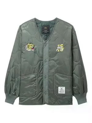 Alpha Industries Tiger-embroidered Quilted Jacket