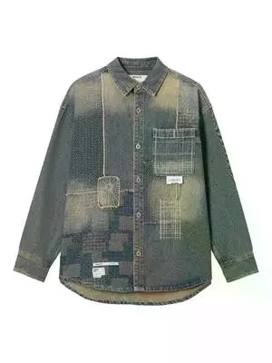 MUSIUM DIV. Patchwork Denim Shirt