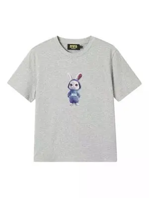 MINI CREAM Rabbit-print Cotton Top