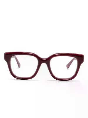 Gucci Square Frame Eyeglasses - Red
