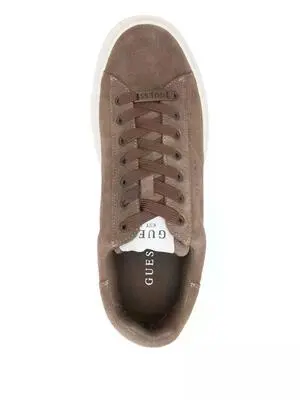 Guess Suede Platform Sneakers - Brown