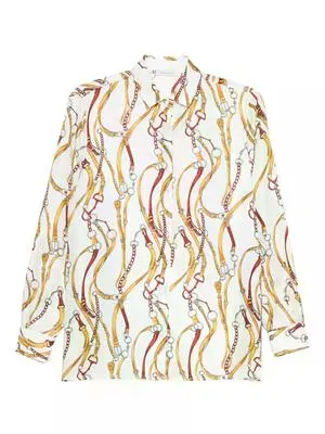 ARCHIVIO '67 Chain-print Silk Shirt - White