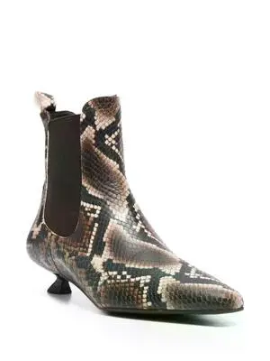 PEDRO MIRALLES Snakeskin Pointed-toe Boots
