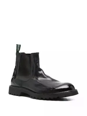 GREEN GEORGE Elasticated-panelled Leather Boots