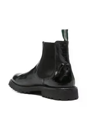 GREEN GEORGE Elasticated-panelled Leather Boots