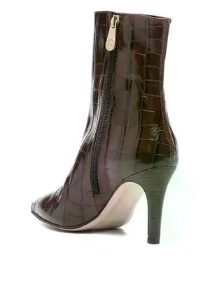 PEDRO MIRALLES Crocodile-effect Pointed-toe Boots