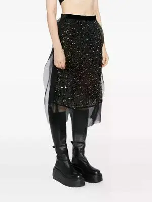 Sacai Sequin-embellished Skirt