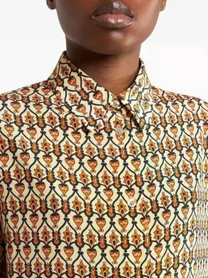 Etro Geometric-print Silk Shirt