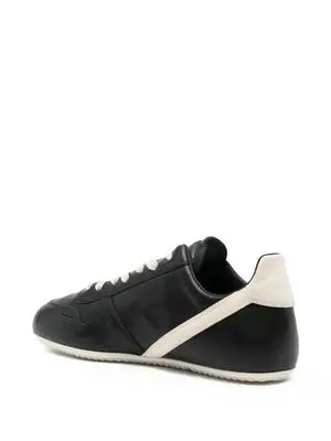 Rick Owens Leather Low-top Sneakers - Black