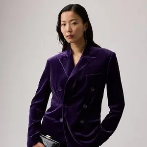 Ralph Lauren Ansley Stretch Velvet Jacket