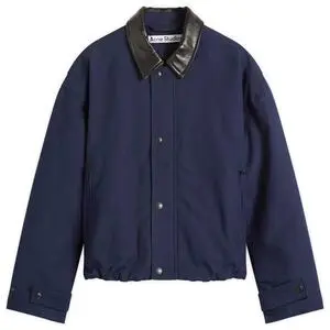 Acne Studios Opado Double Cotton Satin Jacket - Navy