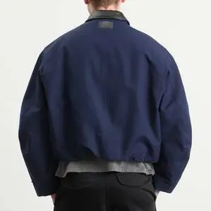 Acne Studios Opado Double Cotton Satin Jacket - Navy