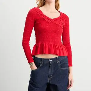 DAMSON MADDER Suri Shirred Cotton Blouse
