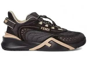 Fendi Flow Technical Low Top Sneakers - Black