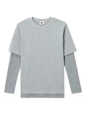 B+AB Layered Cotton T-shirt