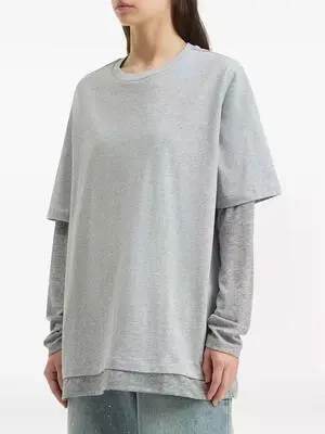 B+AB Layered Cotton T-shirt