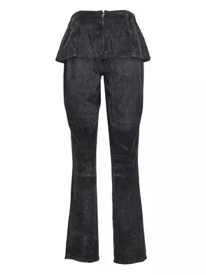 DIESEL® D-hourijan-fsh2 Peplum-waist Jeans - Black
