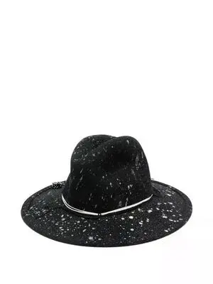 YESEY Splatter-print Fedora - Black
