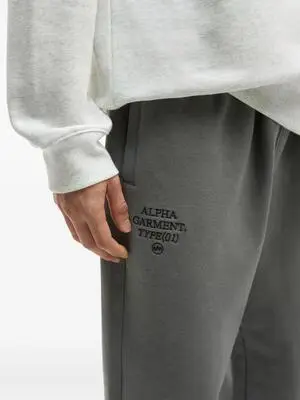 Alpha Industries Embroidered-logo Cuffed Track Pants