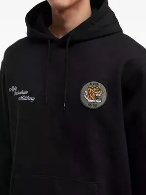 Alpha Industries Tiger-patch Embroidered-logo Hoodie