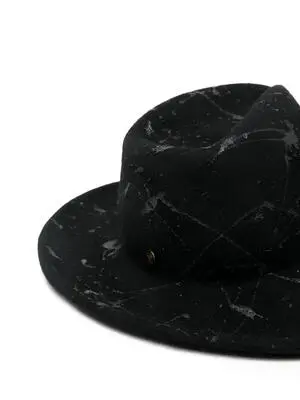 YESEY Crackle-print Fedora Hat