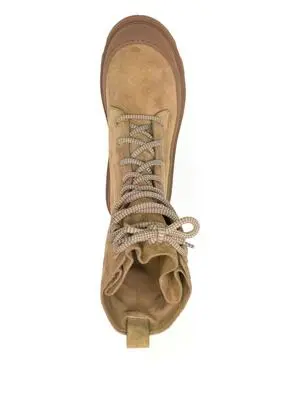 Moncler Lace-up Suede Boots
