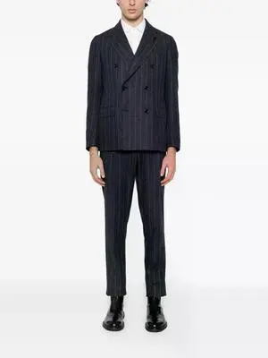 LARDINI Striped Double-breasted Suit