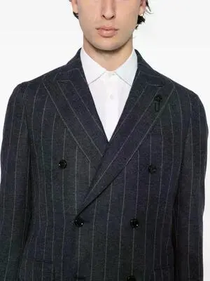 LARDINI Striped Double-breasted Suit