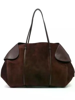 NEOUS Leather-trimmed Suede Shoulder Bag