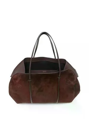 NEOUS Leather-trimmed Suede Shoulder Bag