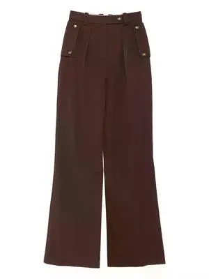 Elisabetta Franchi Pleated Trousers With Button Details