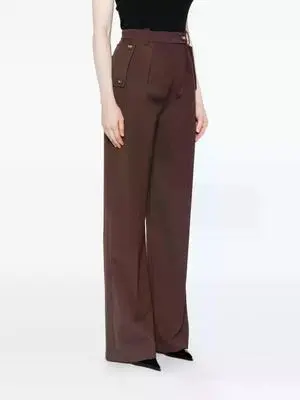 Elisabetta Franchi Pleated Trousers With Button Details