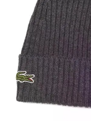 Lacoste Rib-knit Beanie - Grey