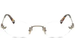 Miu Miu Frameless Optical Glasses - Silver Clear (0mu 53wv 1bc1o1)